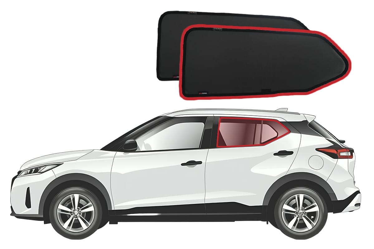 Nissan Kicks (Global Version) Car Rear Window Snap Shades (P15; 2016 ...
