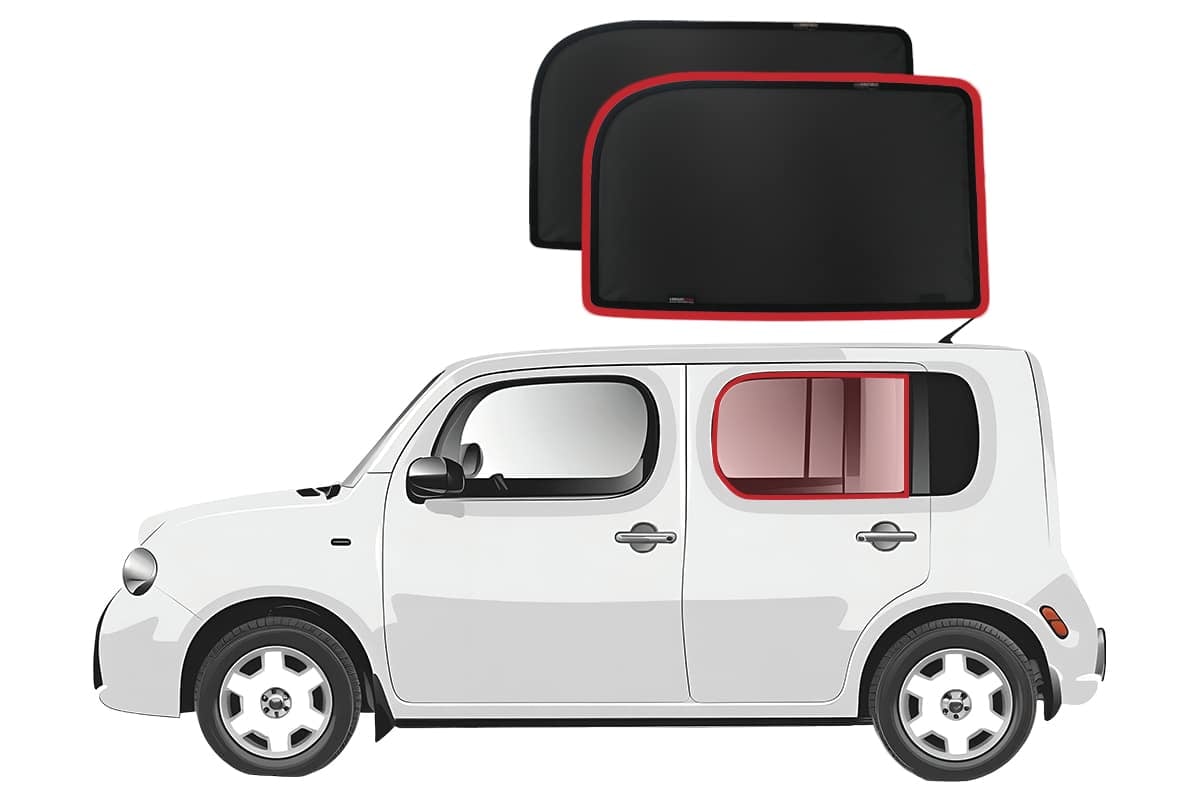 Nissan Cube 3rd Generation Car Rear Window Snap Shades (Z12; 2009-2019 ...