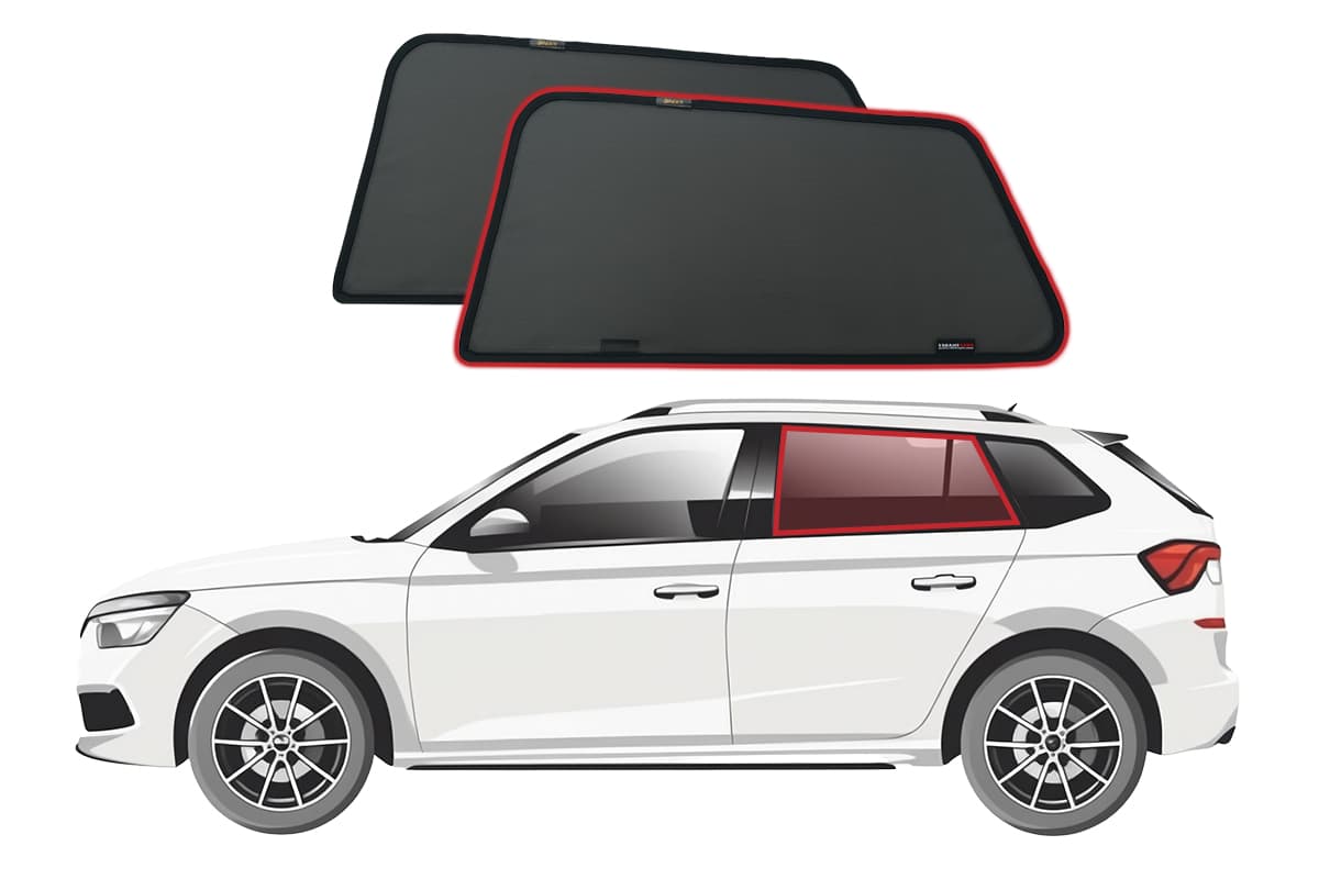 Skoda Kamiq Car Rear Window Snap Shades (2019-Present) - Roof Rack World