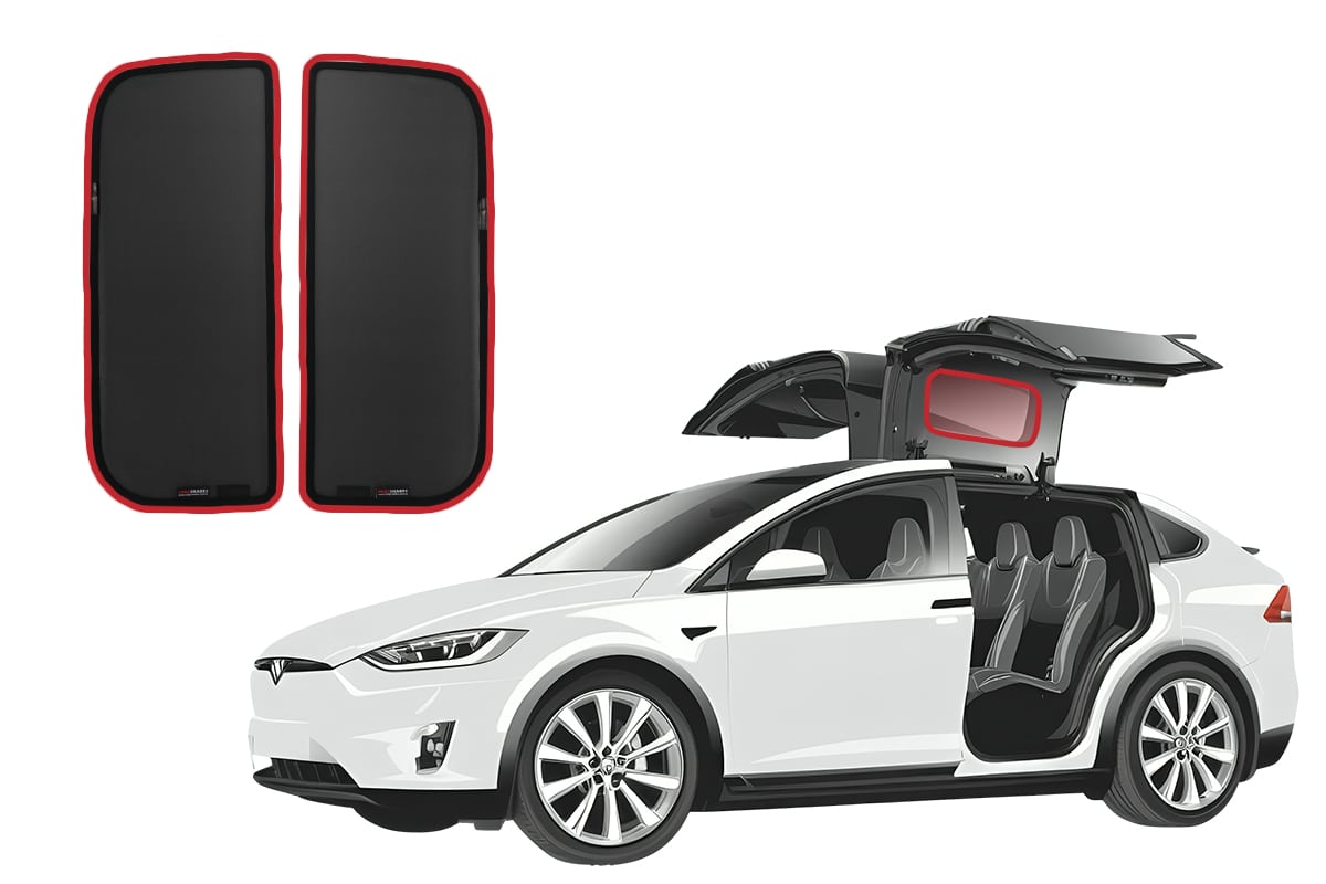 Tesla Model X Falcon Wing Panoramic Glass Snap Shades (2015-Present ...