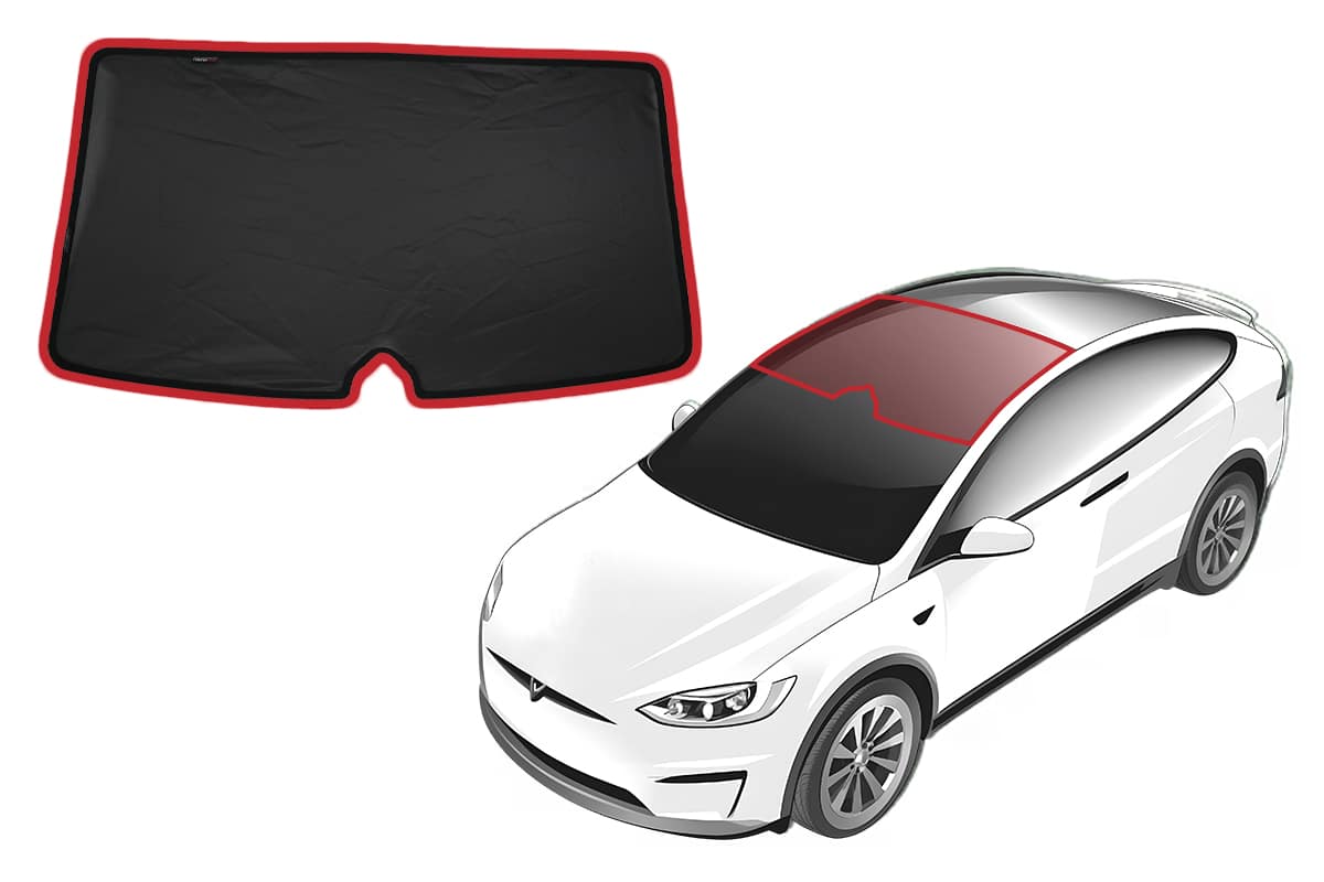 Tesla Model X Front Upper Windscreen Snap Shades (2015-Present) - Roof ...