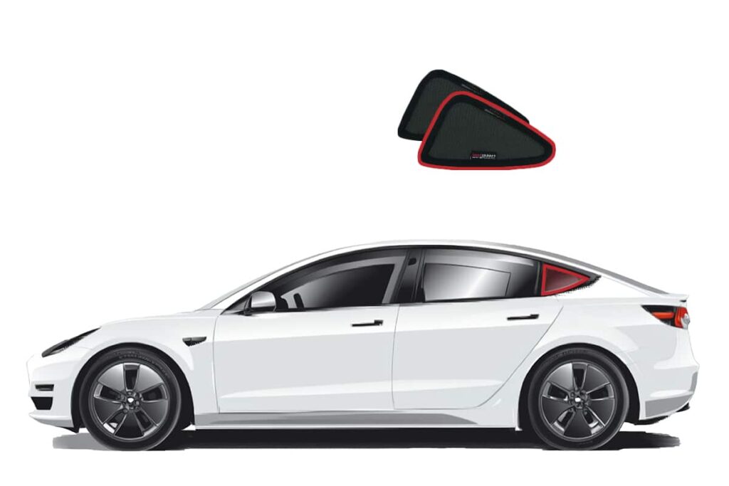 Tesla Model 3 Port Window Snap Shades (2017-Present) - Roof Rack World
