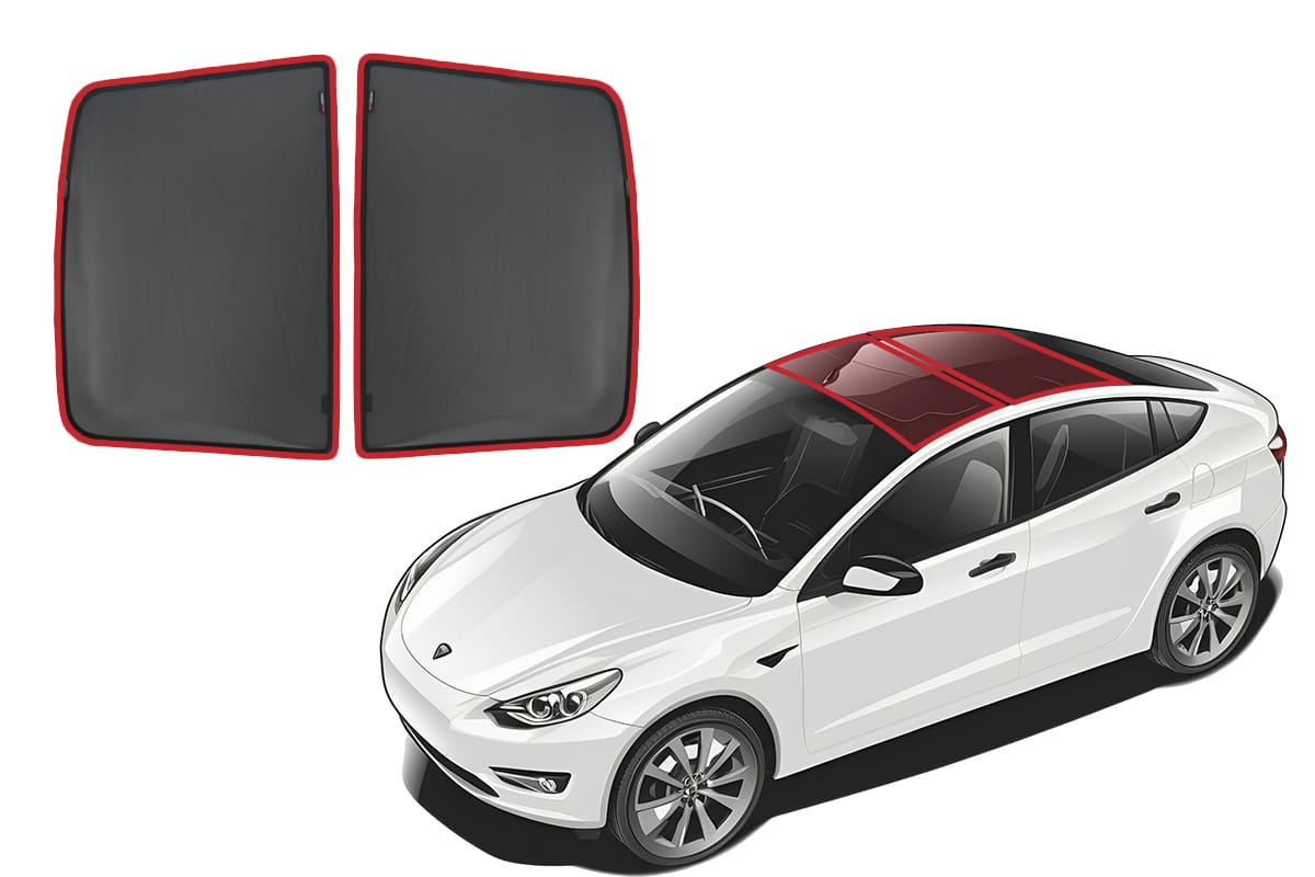 Tesla Model Y Panoramic Glass Snap Shades (2 Pieces) (2020-2024) - Roof ...