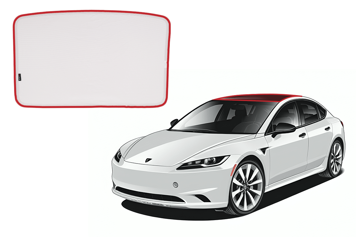 Tesla Model 3 (Facelift) Premium Panoramic Glass Snap Shades (1 Piece ...