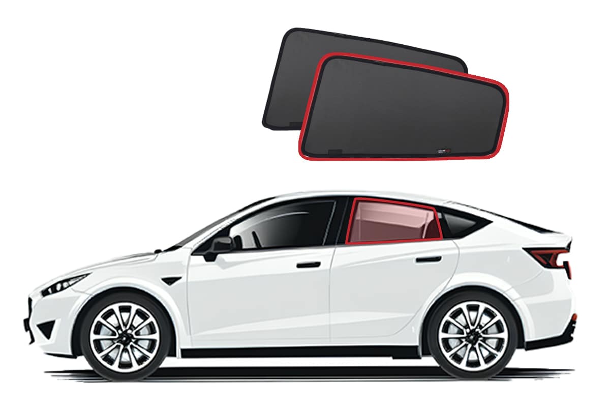 Tesla Model Y (Facelift) Car Rear Window Snap Shades (2025-Present ...