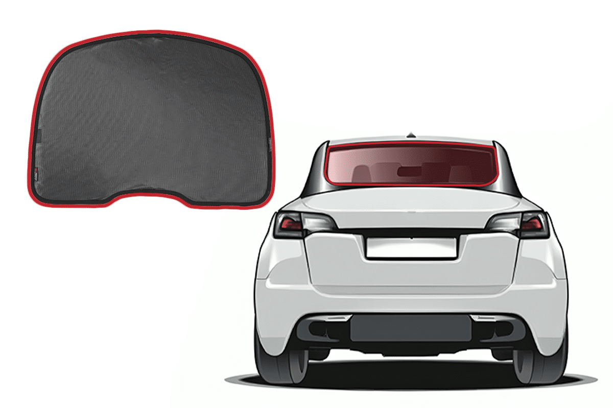 Tesla Model Y (Facelift) Rear Windscreen Snap Shades (2025-Present ...