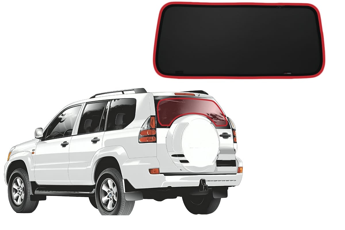 Toyota LandCruiser Prado 120 Series Rear Windscreen Snap Shades (J120 ...