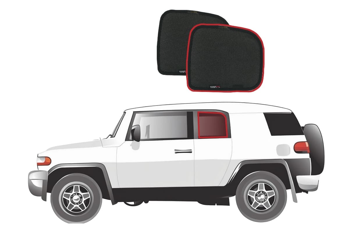 Toyota FJ Cruiser Car Rear Window Snap Shades (2006-2022) - Roof Rack World