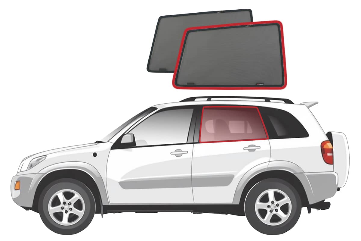 Toyota RAV4 2nd Generation Car Rear Window Snap Shades (XA20; 2001-2005 ...