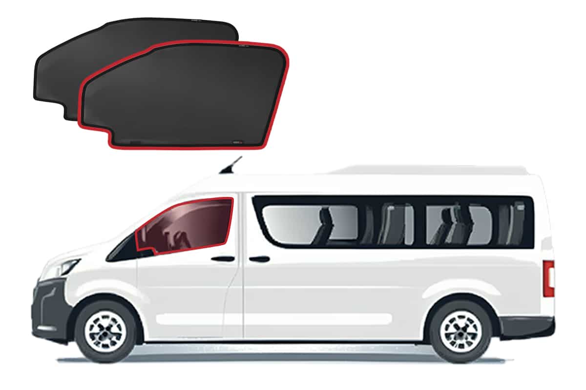 Toyota HiAce Commuter 6th Generation Front Door Car Window Snap Shades ...