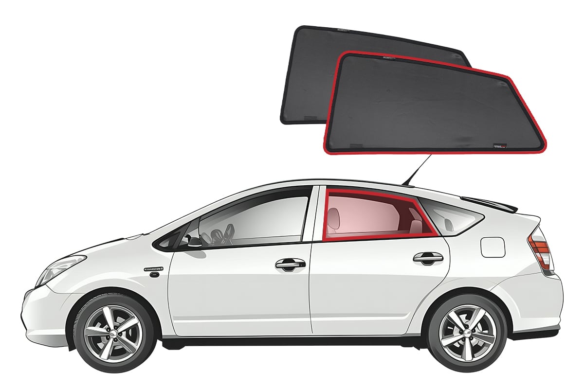 Toyota Prius 2nd Generation Car Rear Window Snap Shades (XW20; 2003 ...