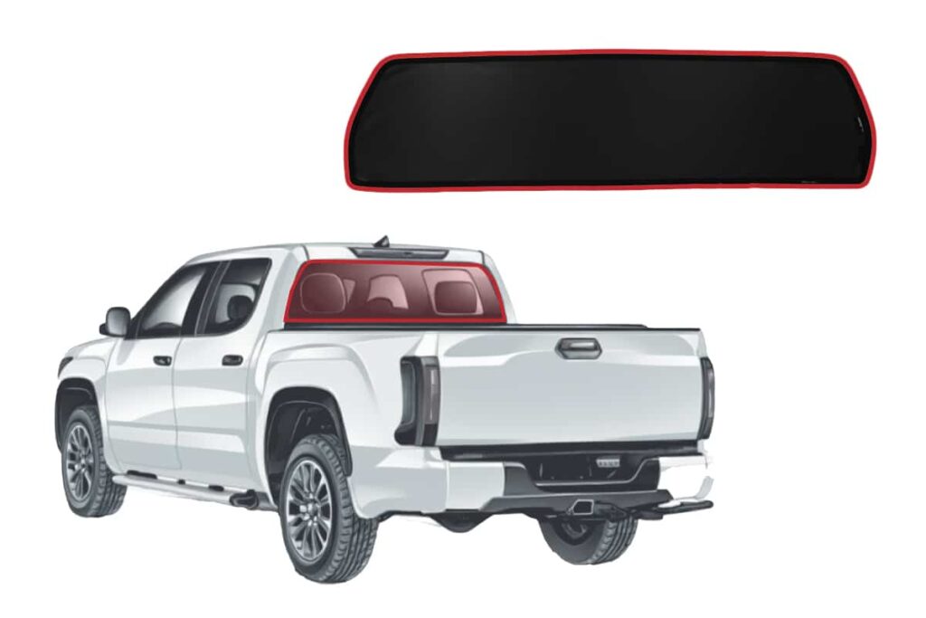 Toyota Tundra 3rd Generation Rear Windscreen Snap Shades (Fixed Window ...