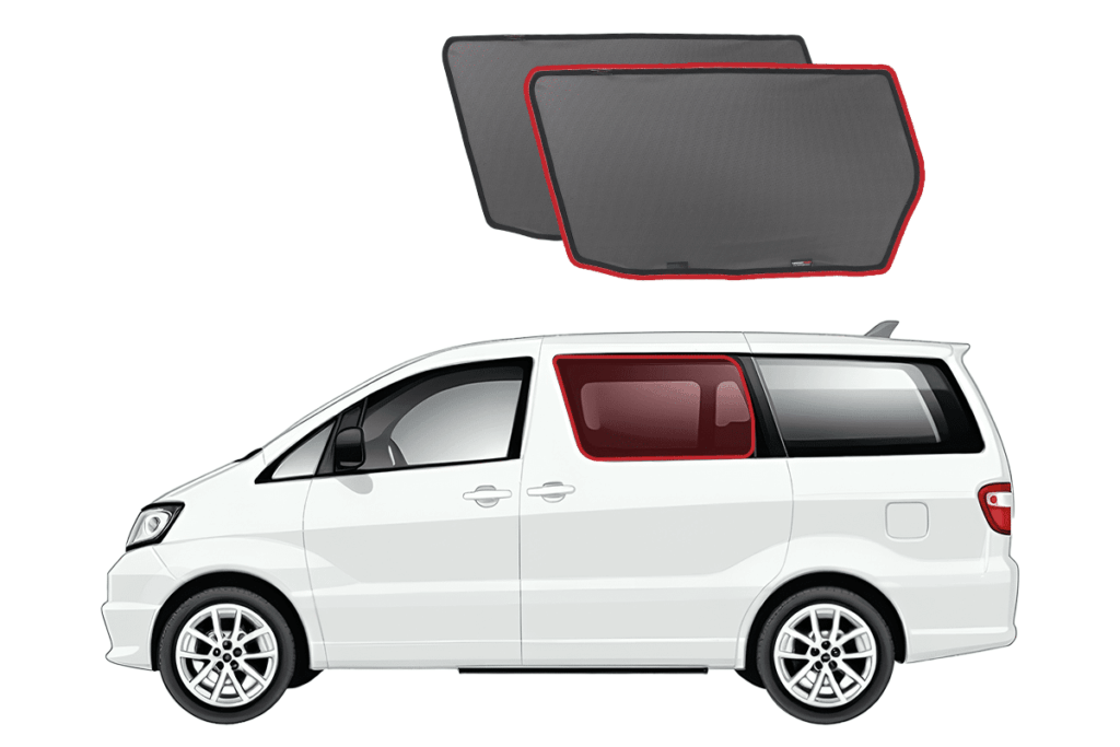 Toyota Alphard 1st Generation Car Rear Window Snap Shades (AH10; 2002 ...