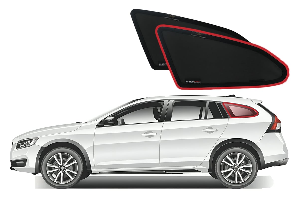 Volvo V60 1st Generation Port Window Snap Shades (2011-2018) - Roof ...