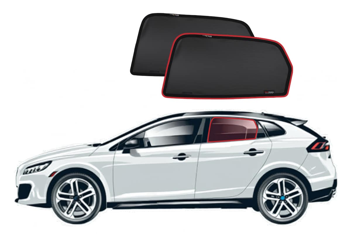 Volvo V40 Car Rear Window Snap Shades (2012-2019) - Roof Rack World