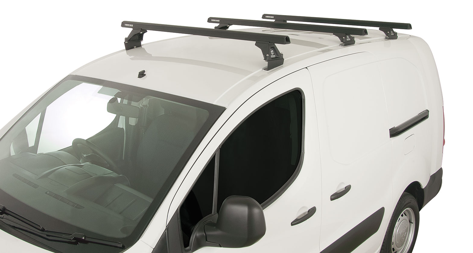 PEUGEOT Partner Gen2 1/2008-12/2018 Heavy Duty RLTF Black 3 Bar Roof ...